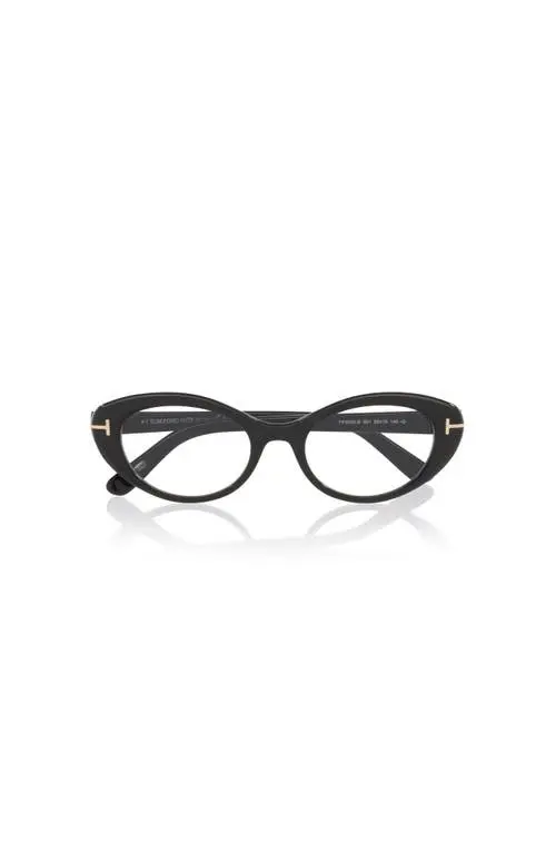 TOM FORD Oval Optical Glasses - Black
