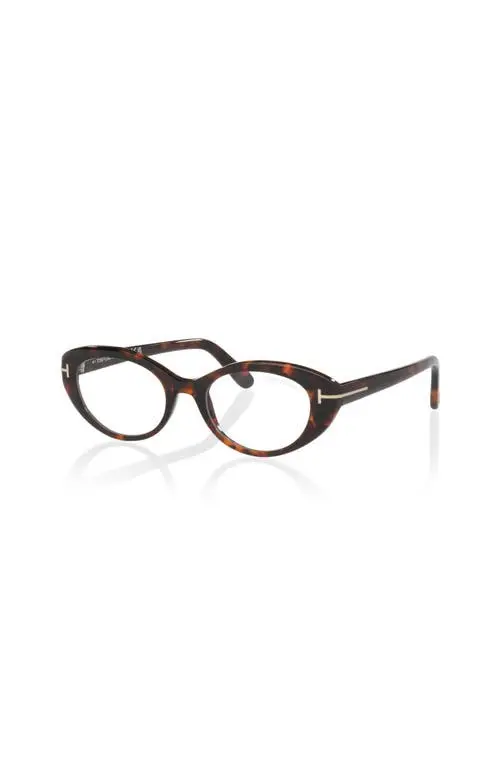 TOM FORD Oval Optical Glasses - Tortoise