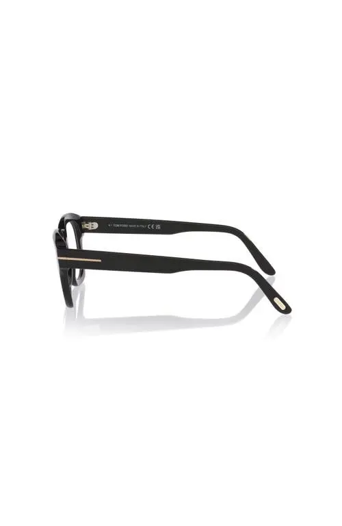 TOM FORD Square Frame Tortoiseshell Eyeglasses - Black