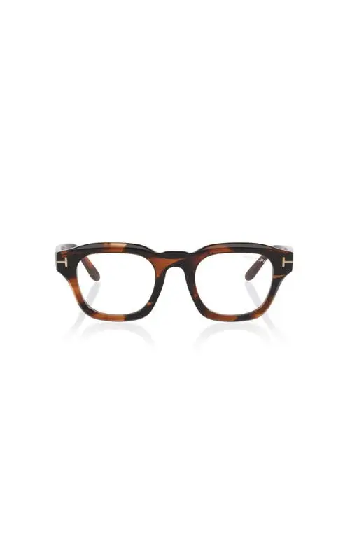 TOM FORD Square Optical Glasses - Tortoise