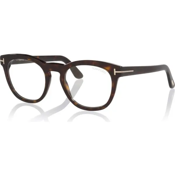 TOM FORD Round Acetate Eyeglasses - Tortoise