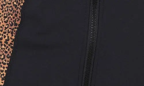 Hurley Soft Spot Zip Front Long Sleeve Rashguard One-piece Swimsuit