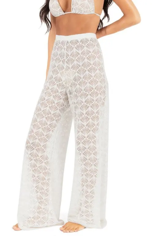 Hurley Open Stitch Wide Leg Cover-up Pants