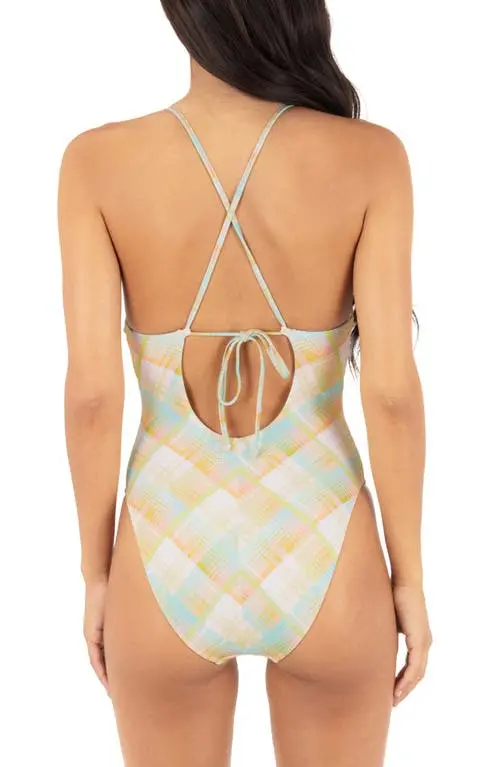 Hurley Plaid Underwire One-piece Swimsuit