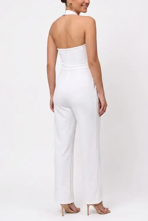 Rachel Rachel Roy Halter Neck Jumpsuit With Keyhole Detail