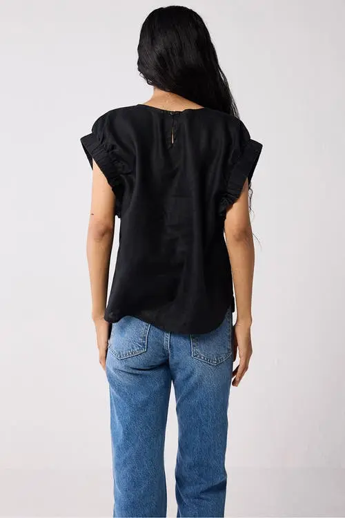 REISTOR Gathered Sleeve Hemp Top