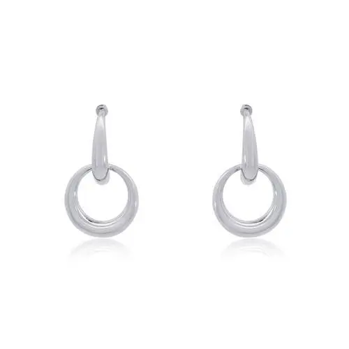 THE LOVERY FINE JEWELRY Double Round Link Drop Earrings - Sterling Silver