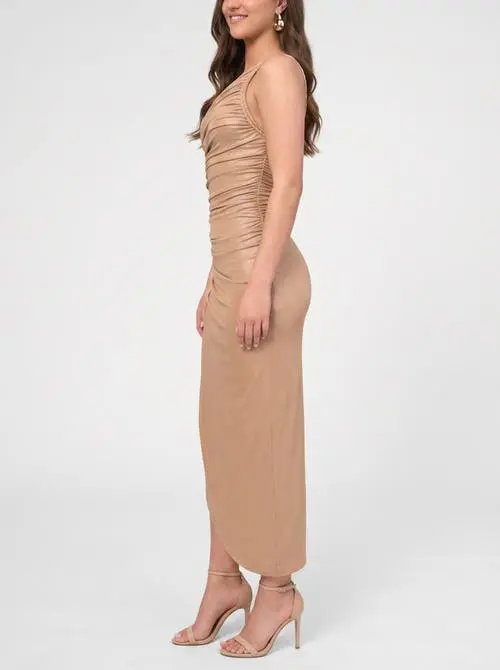 Rachel Rachel Roy Athena Asymmetric Braided Strap Midi Dress