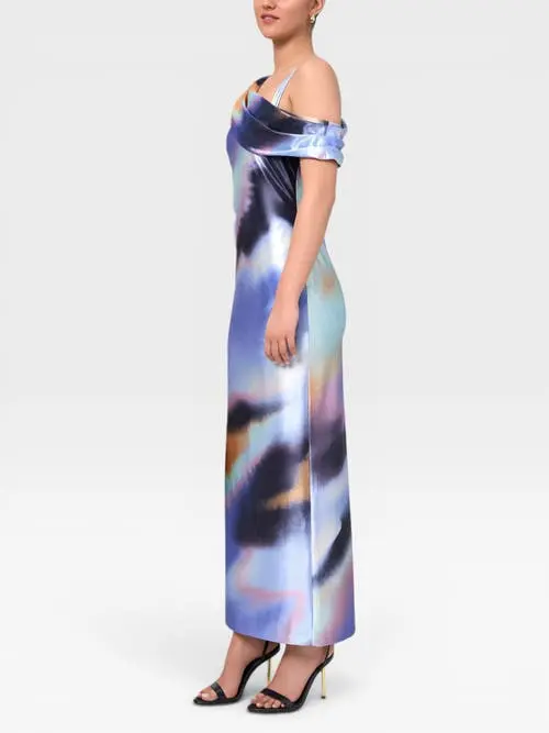Rachel Rachel Roy Asymmetrical Draped Neck Maxi Dress