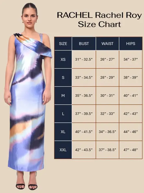 Rachel Rachel Roy Asymmetrical Draped Neck Maxi Dress