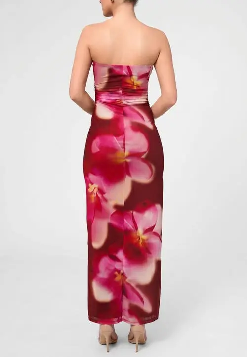 Rachel Rachel Roy Isola Strapless Mesh Maxi Dress