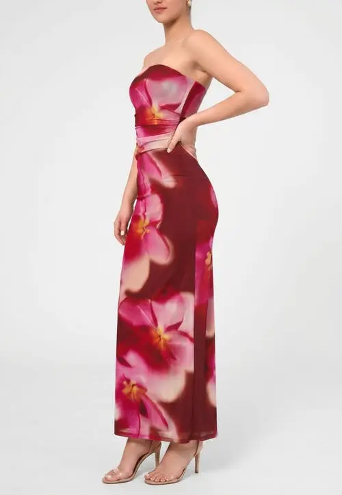 Rachel Rachel Roy Isola Strapless Mesh Maxi Dress