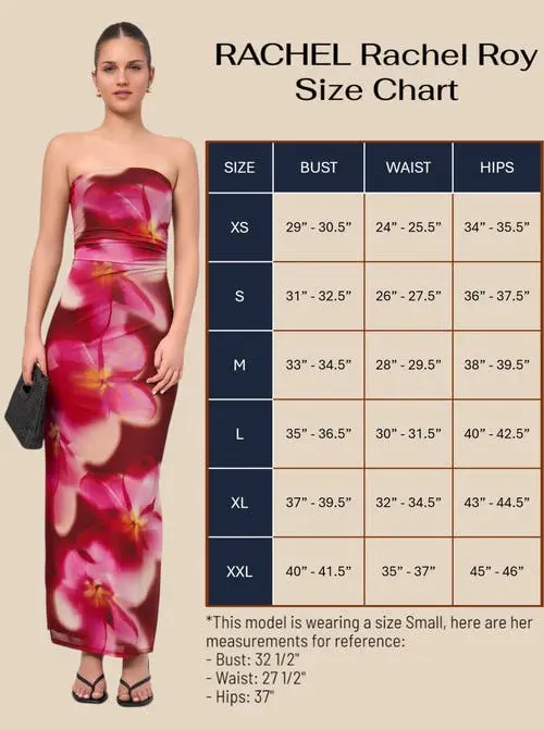 Rachel Rachel Roy Isola Strapless Mesh Maxi Dress