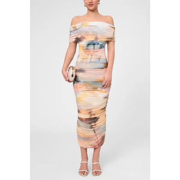 Rachel Rachel Roy Aubree Off-the-shoulder Maxi Dress - Light Pastel Orange
