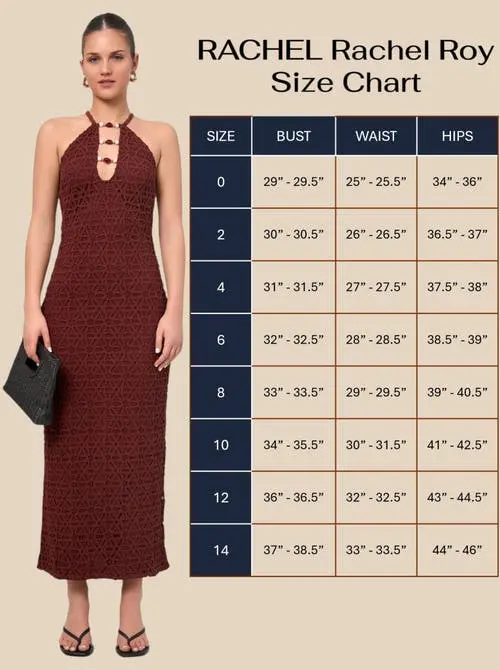 Rachel Rachel Roy Aitana Bead Keyhole Crochet Maxi Dress - Dark Red