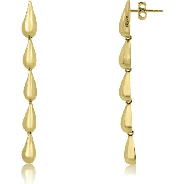 THE LOVERY FINE JEWELRY Teardrop Dangle Earrings - Goldlated Sterling Silver