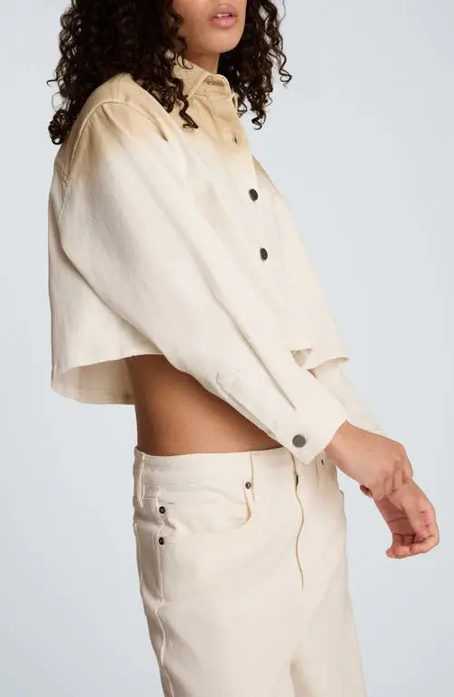 KENNETH COLE Oversize Dip-dye Crop Shacket