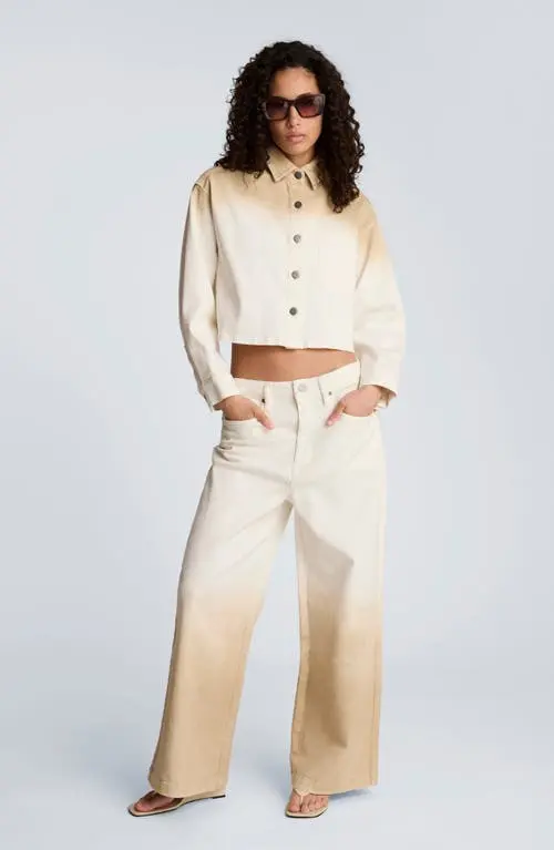 KENNETH COLE Oversize Dip-dye Crop Shacket