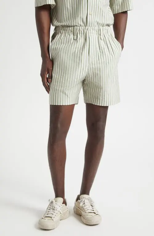 Issey Miyake Stripe Cotton Dobby Shorts