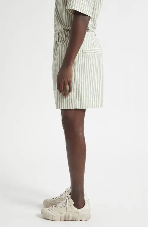 Issey Miyake Stripe Cotton Dobby Shorts