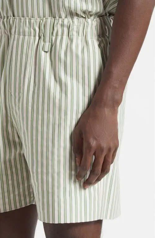 Issey Miyake Stripe Cotton Dobby Shorts