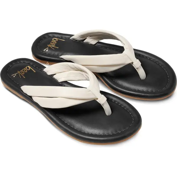 Beek Toucan Flip Flop - Vanilla/black