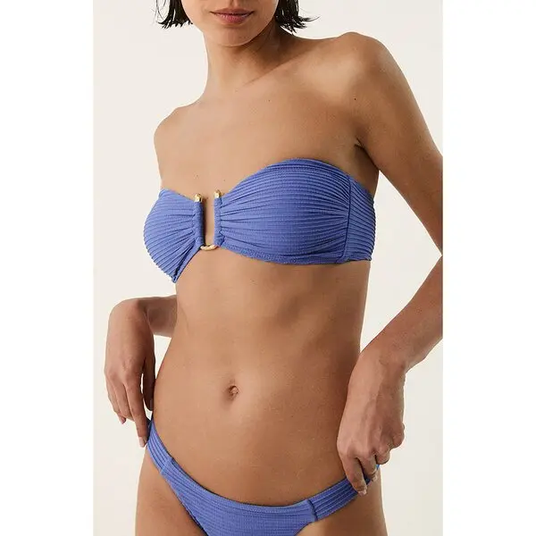 VIX PAULA HERMANNY Jill Bandeau Bikini Top - Blue