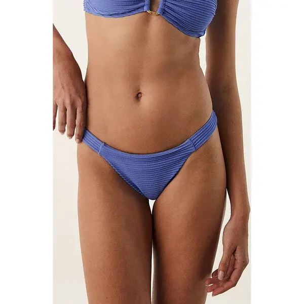 VIX PAULA HERMANNY Textured Bikini Bottoms - Blue