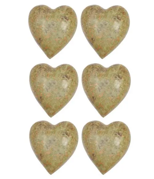 STORIED HOME Soapstone Decorative Heart Figurines