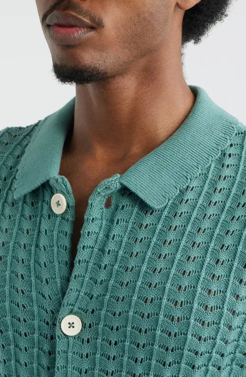 MAVRANS Salt Water Knit Button-up Shirt