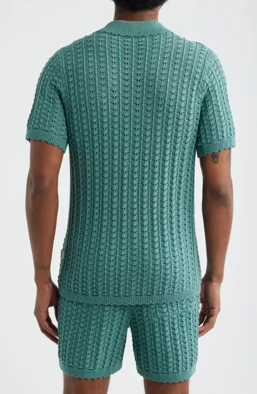MAVRANS Salt Water Knit Button-up Shirt