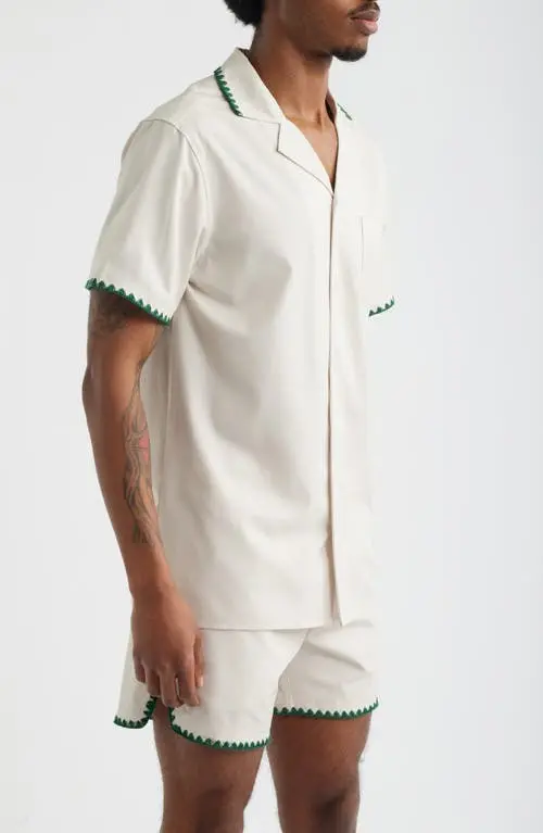 MAVRANS Golf Ball Stitch Weekend Camp Shirt