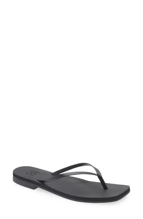 MALVADOS Lola Square Toe Flip Flop - Noir