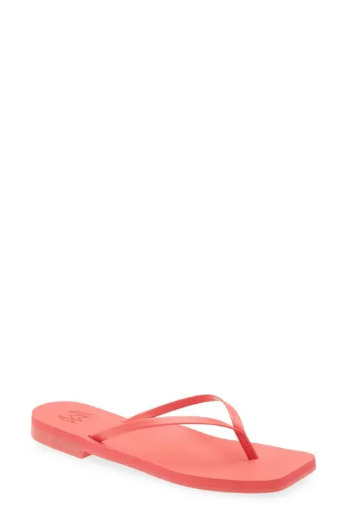 MALVADOS Lola Square Toe Flip Flop - Rouge