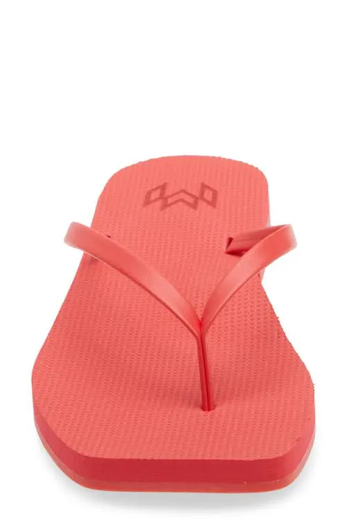 MALVADOS Lola Square Toe Flip Flop - Rouge