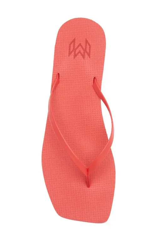 MALVADOS Lola Square Toe Flip Flop - Rouge