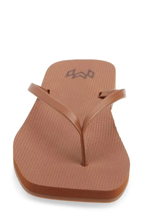 MALVADOS Lola Square Toe Flip Flop - Sienna