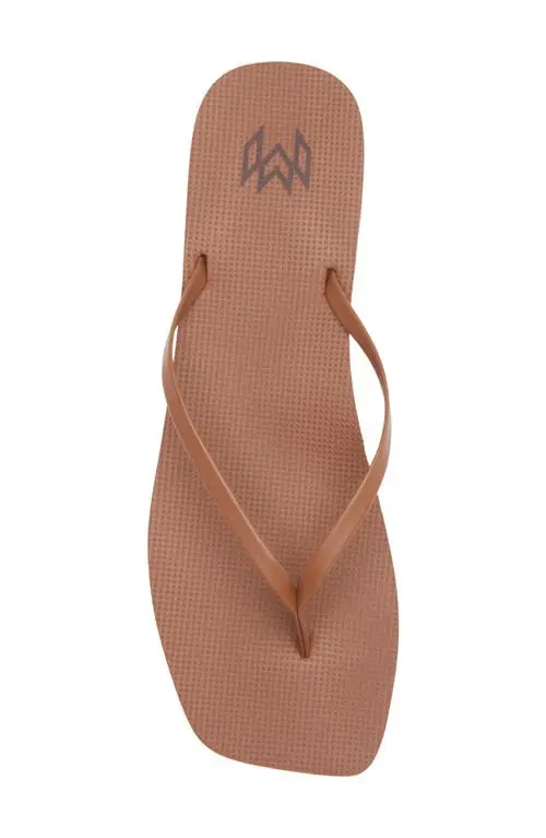MALVADOS Lola Square Toe Flip Flop - Sienna