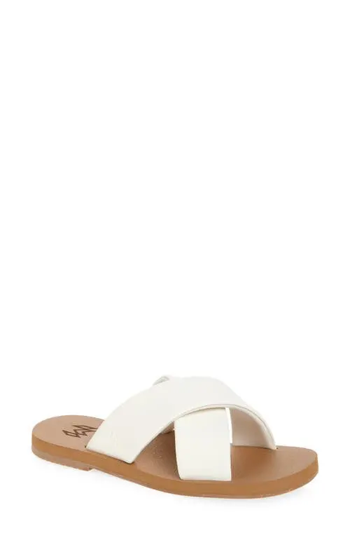 MALVADOS Ellie Criss-cross Slide Sandal - Satin