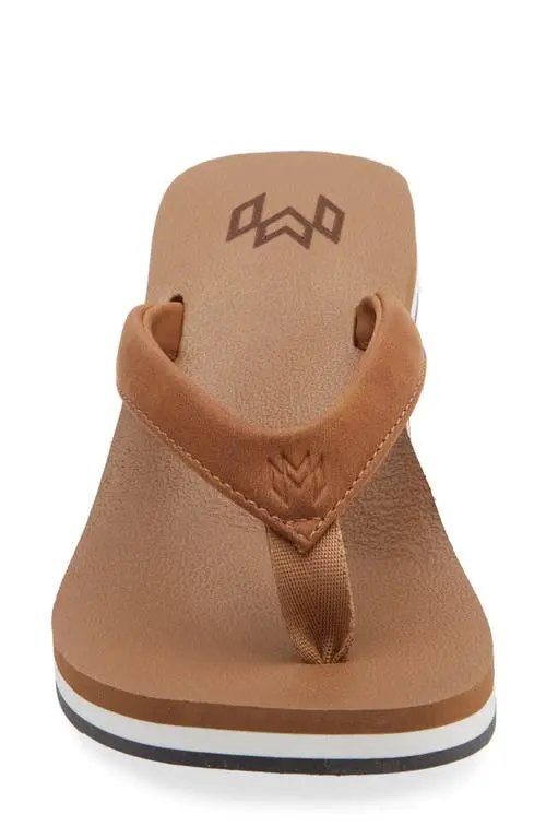 MALVADOS Kourt Kitten Heel Thong Sandal - Saddle