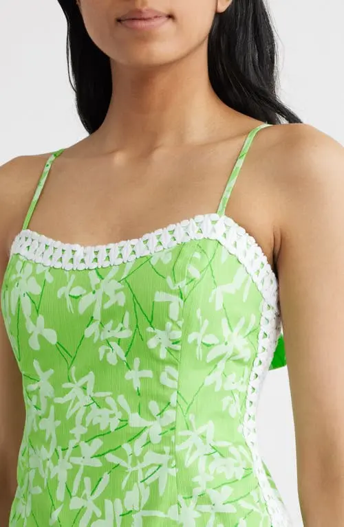 green crocodile print dress Flowy Off Shoulder Dress 4850 main image 0