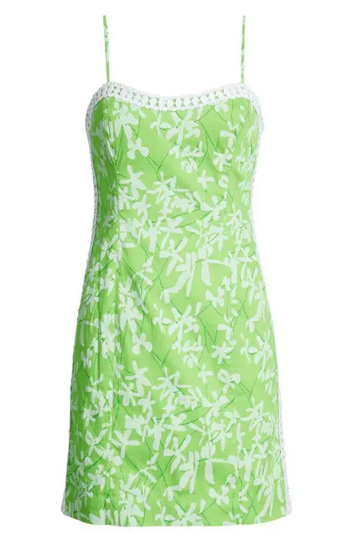 green crocodile dress MINI BINGLEY DRESS-CROCODILE GREEN-MUMBO JUMBO- main image 1