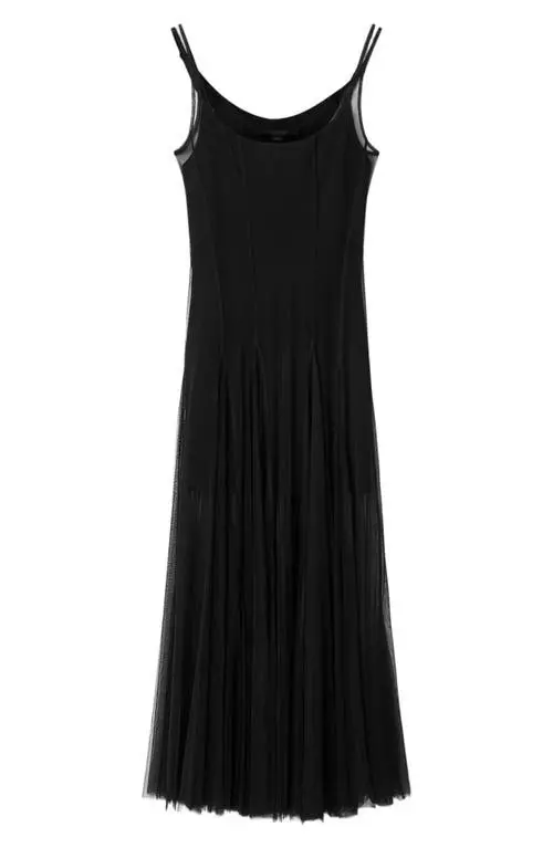 ALLSAINTS Harmonia Mesh Maxi Dress - Black