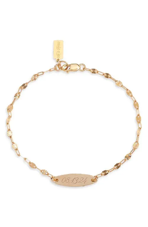 SET & STONES Engraved Medallion Chain Bracelet - Gold
