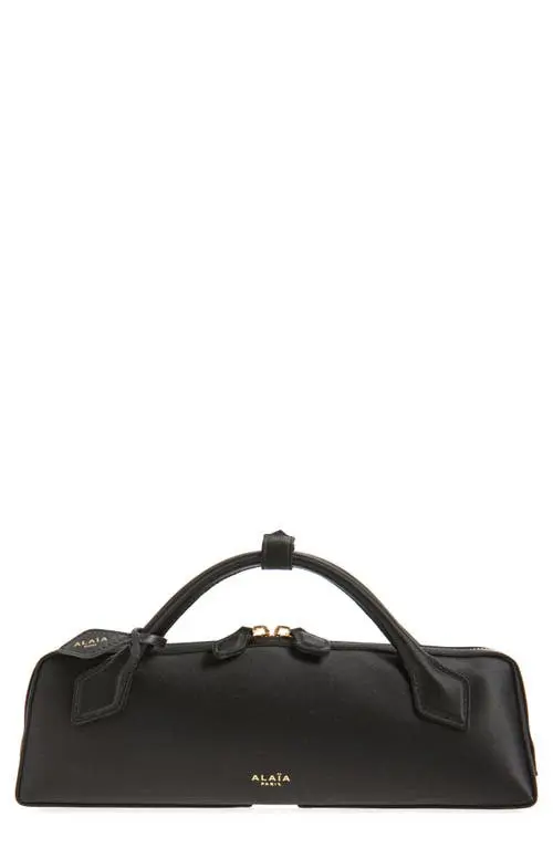 Alaïa Le Teckel Silk Top Handle Clutch - Noir