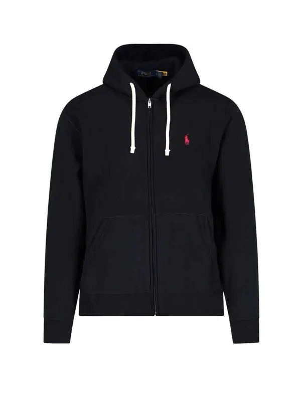COURREGES C.p. Company Zip Logo Sweatshirt - Black