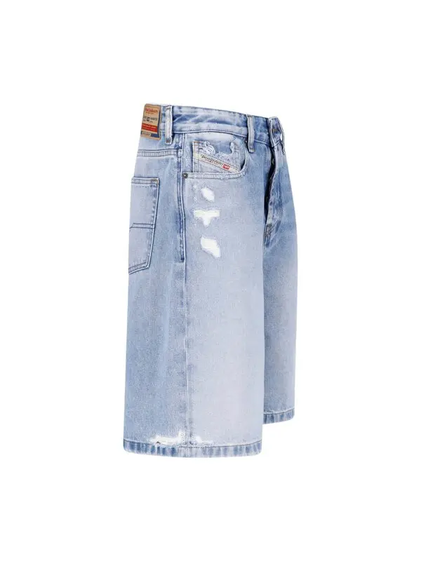 DIESEL® D-sire" Organic Cotton Denim Shorts - Light Blue