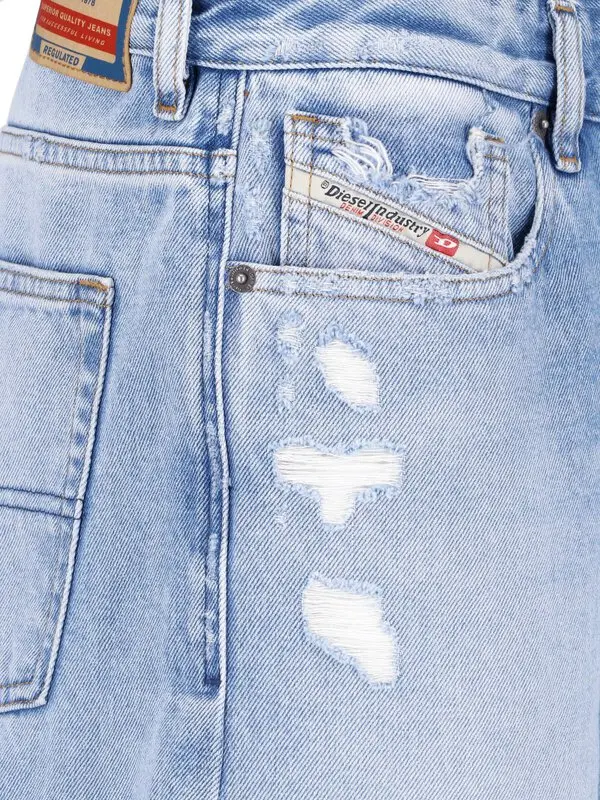 DIESEL® D-sire" Organic Cotton Denim Shorts - Light Blue
