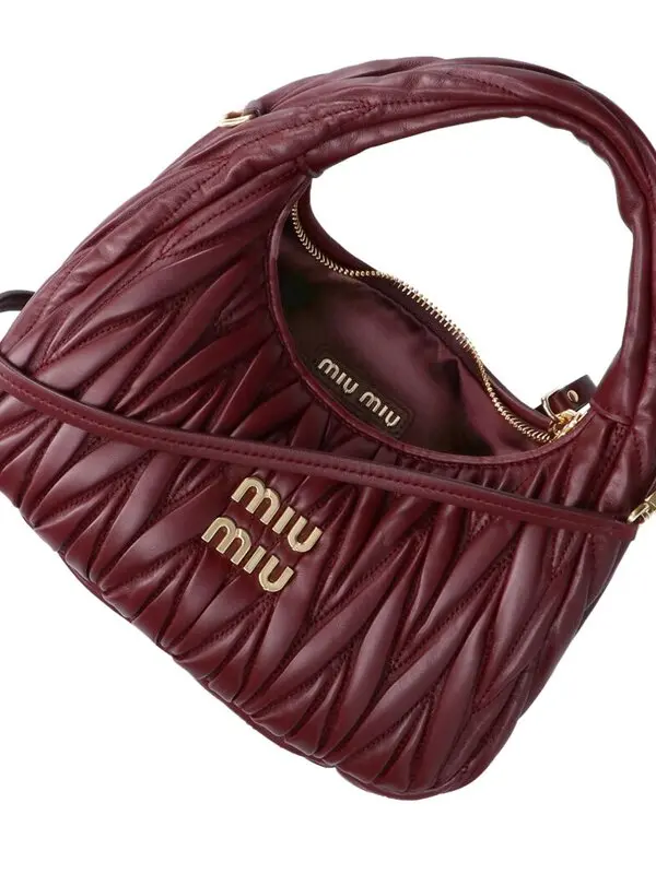 Miu Miu Wander" Matelassé Shoulder Bag - Red