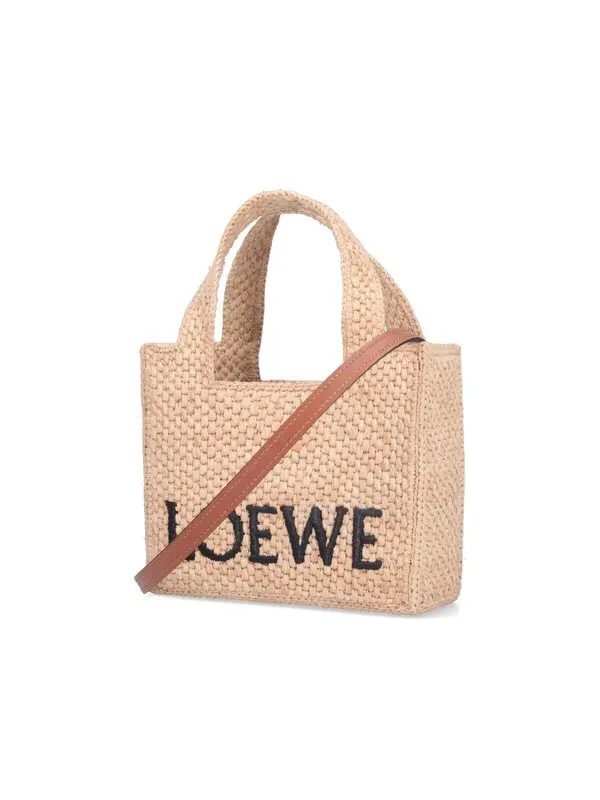 Loewe Raffia Mini Tote Bag - Beige